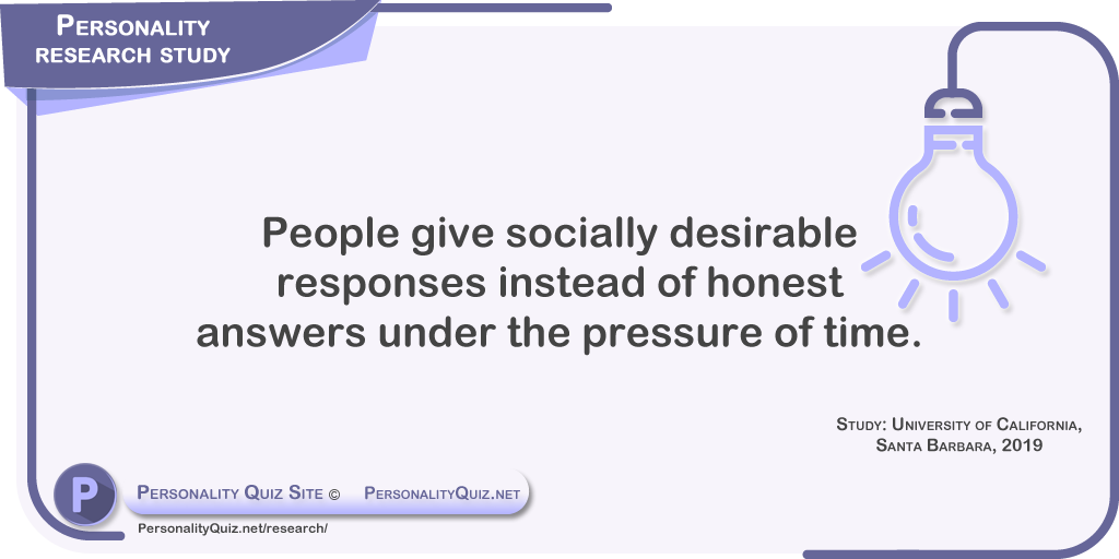 Socially desirable responses study